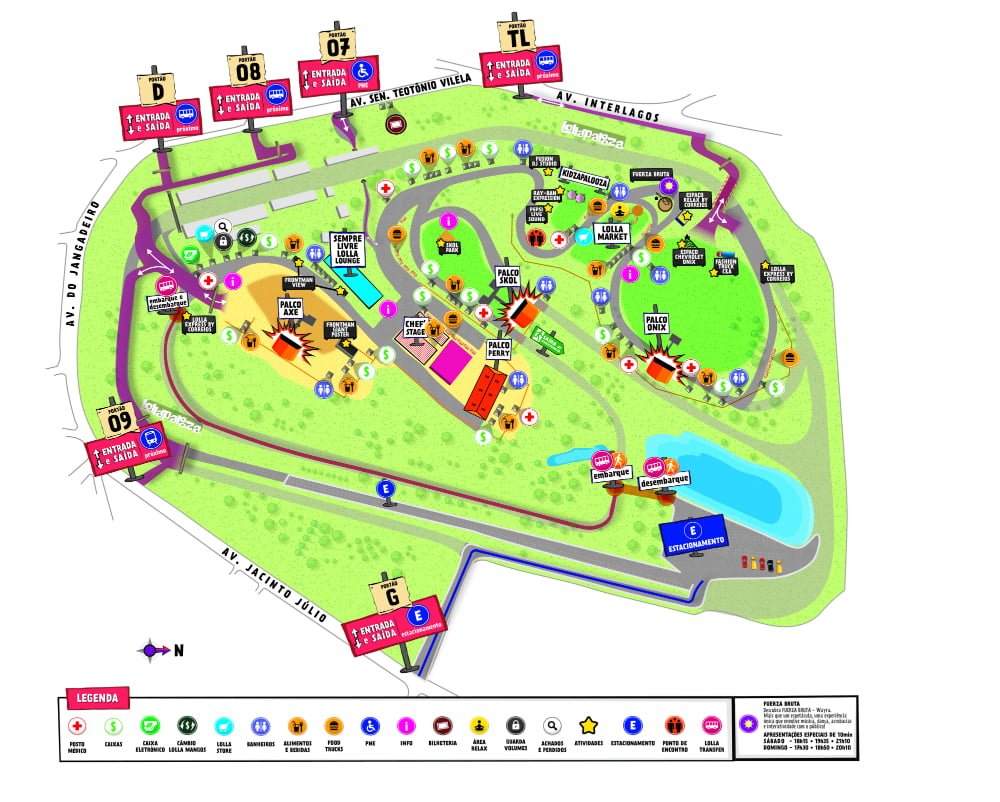 Lollapalooza Brasil divulga mapa dos palcos - Blog n'Roll